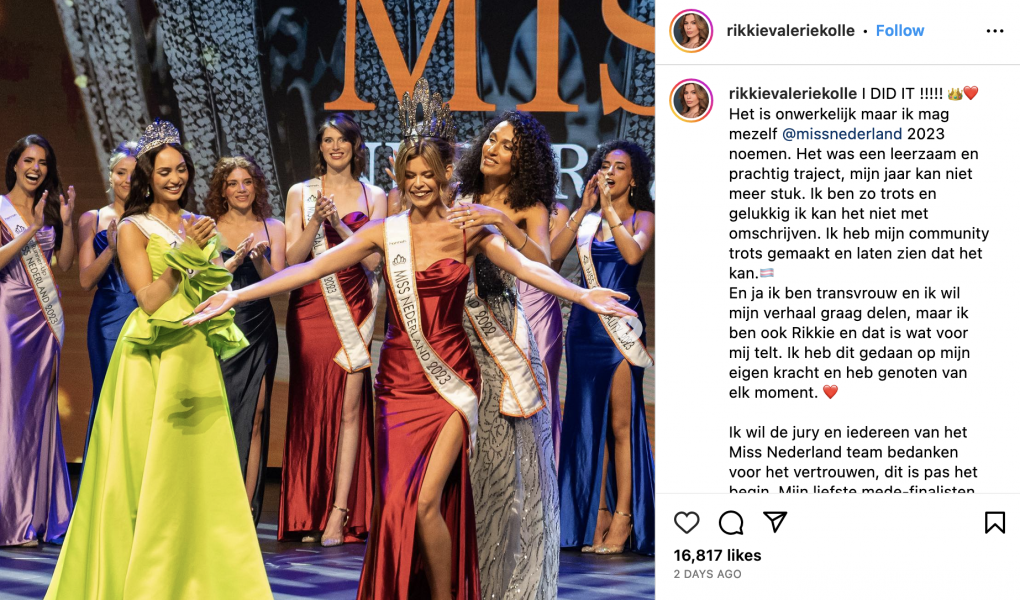 What's Current: 22-year-old man named Miss Netherlands; will compete ...